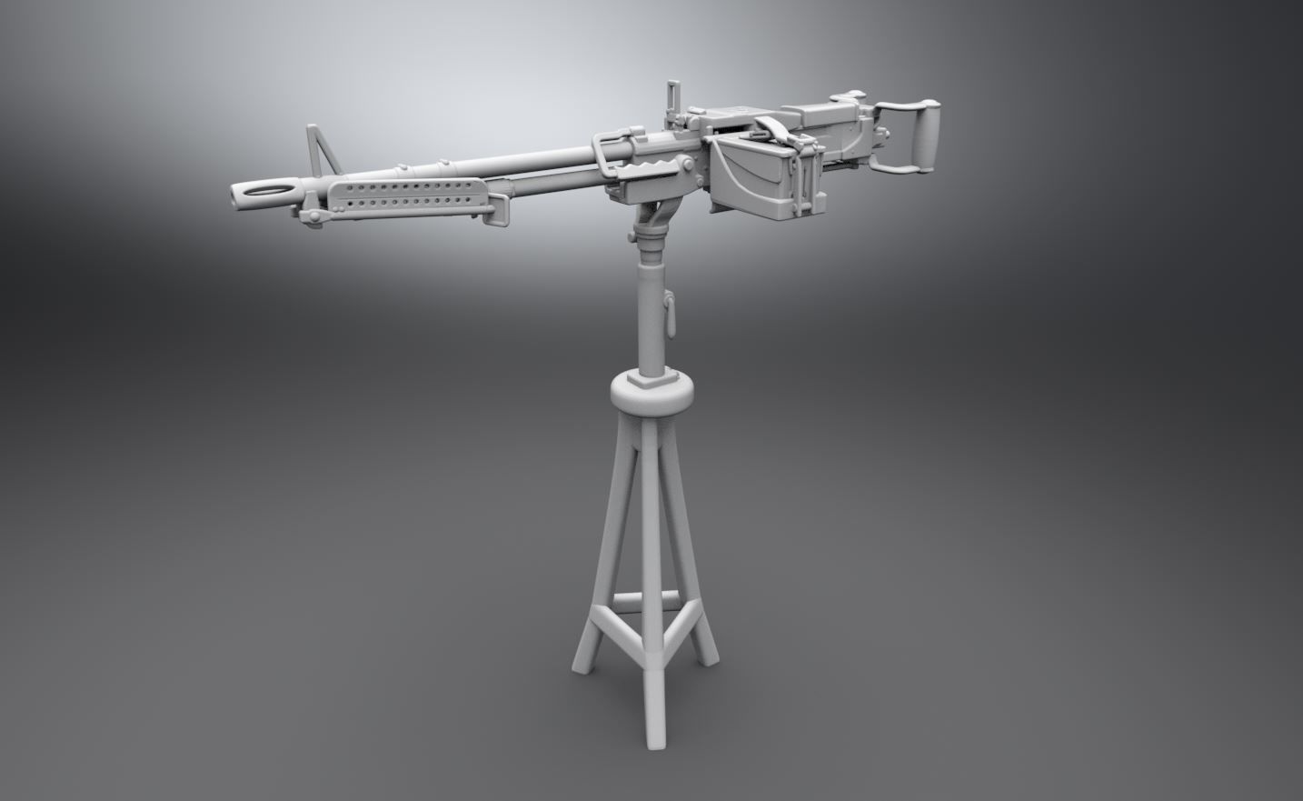 M60 LMG scale model 3D model 3D printable | CGTrader