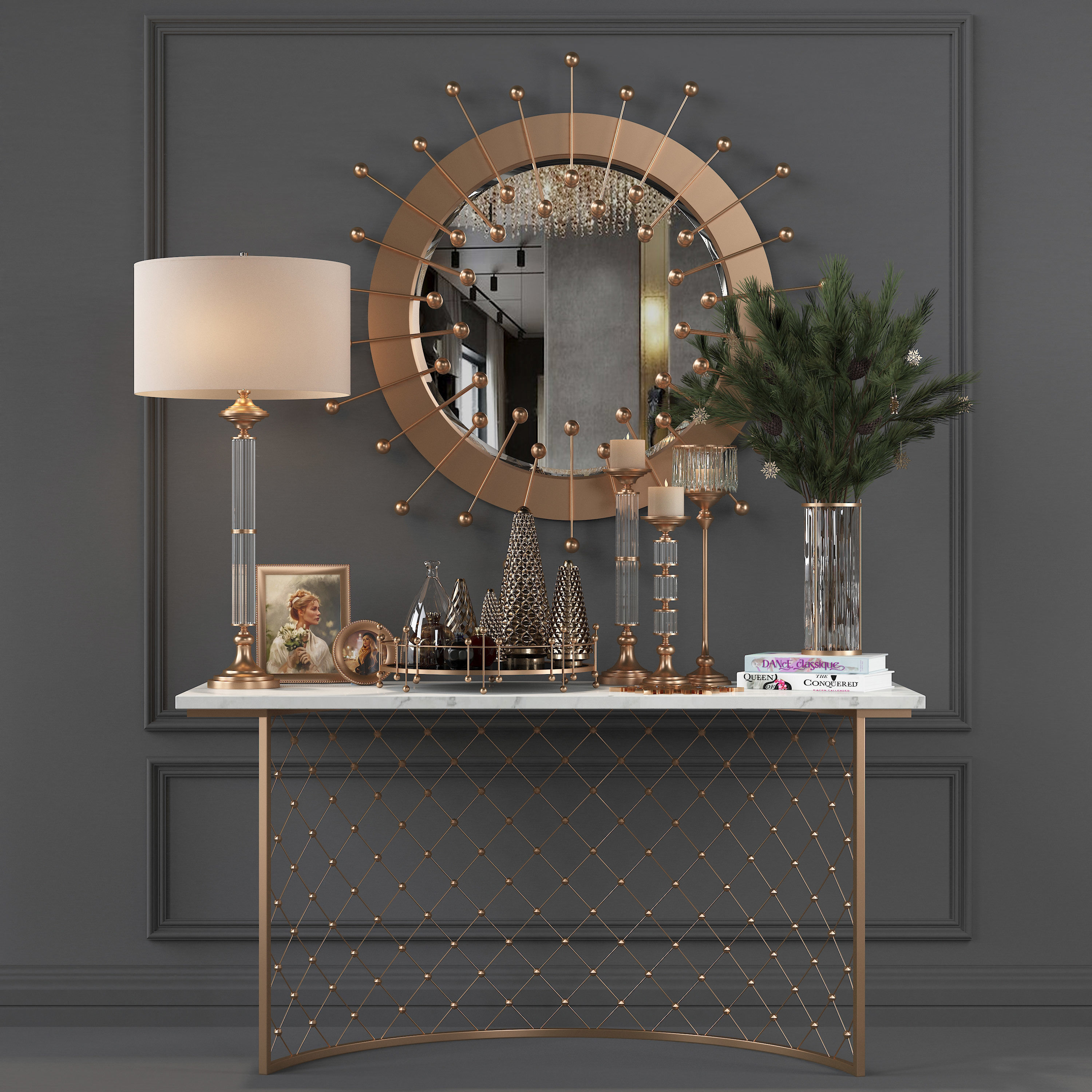 CRYSTAL DECORATIVE SET 3D model | CGTrader