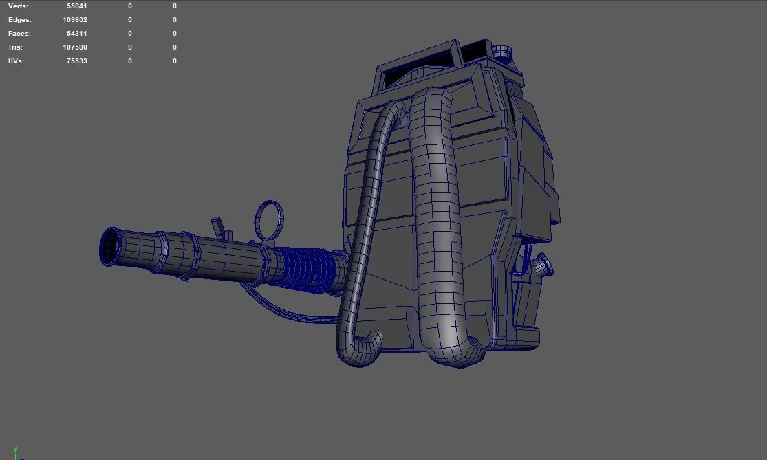 Leaf Blower PBR 3D model | CGTrader