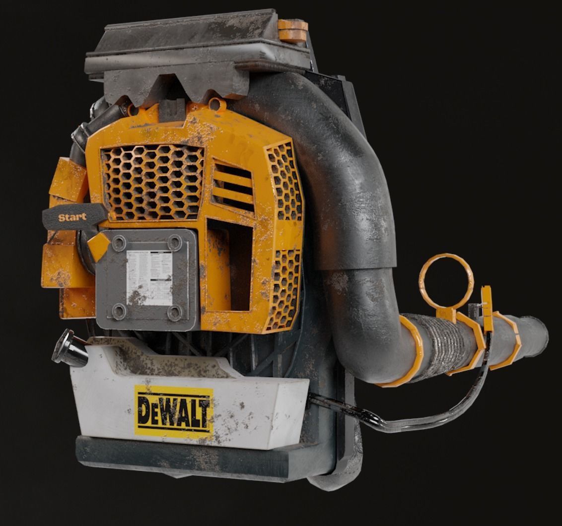 Leaf Blower PBR 3D model | CGTrader