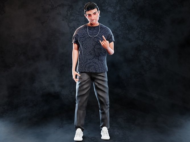 3D model bad boy character VR / AR / low-poly | CGTrader