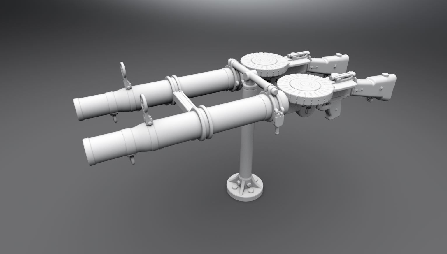 Lewis LMG scale model 3D model 3D printable | CGTrader