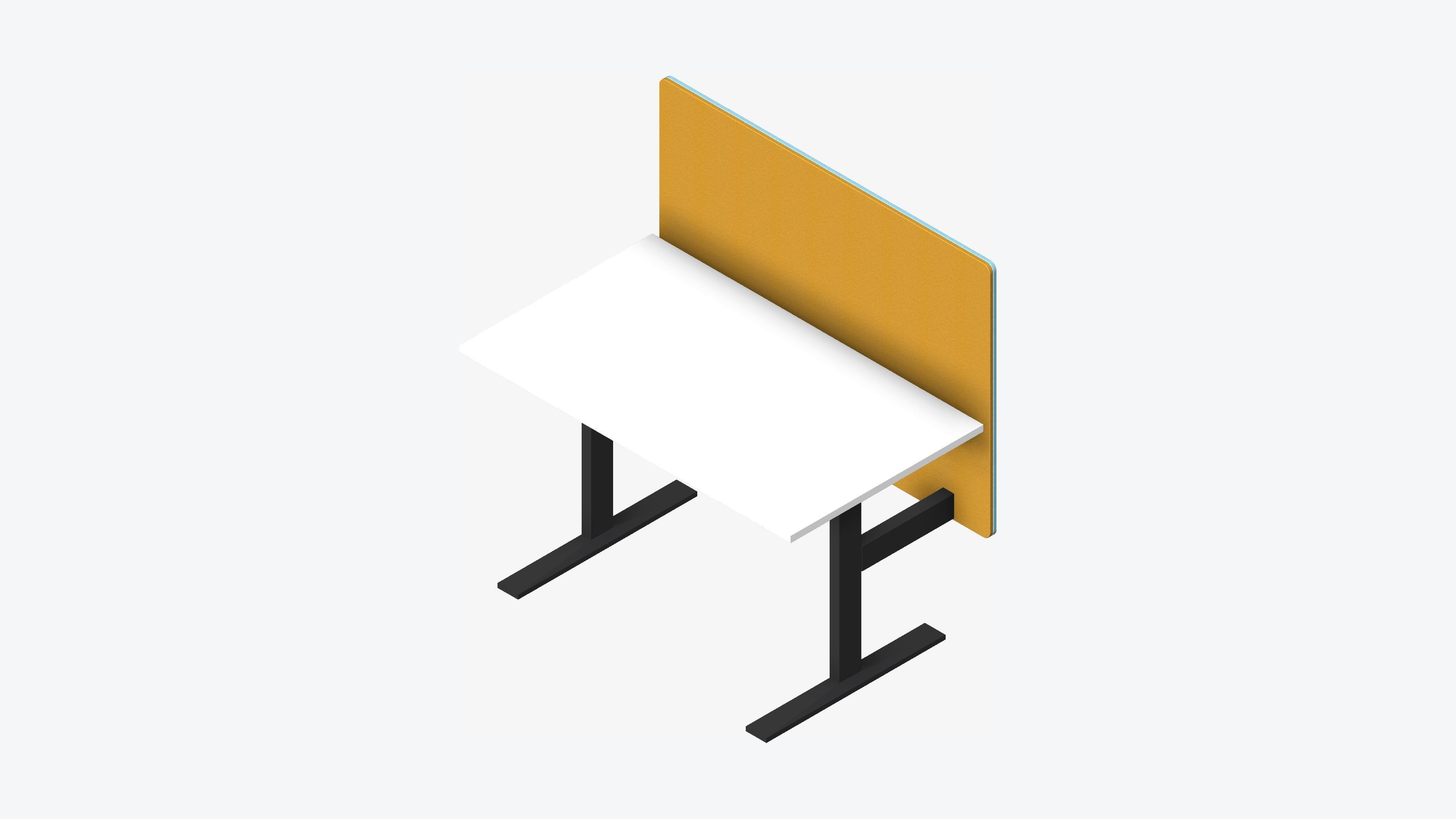 3D model Desk - Single - Officetec - Angular - Linear - Fixed Height VR ...