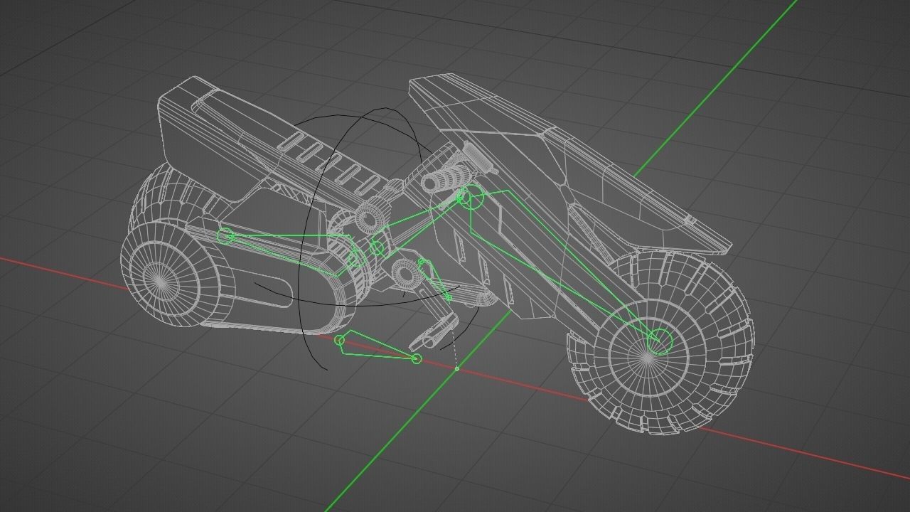 Futuristic Scouter rigged 3D model rigged | CGTrader