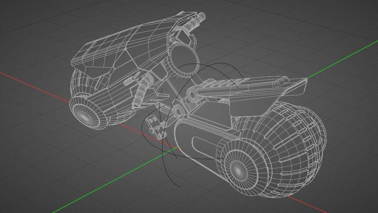 Futuristic Scouter rigged 3D model rigged | CGTrader