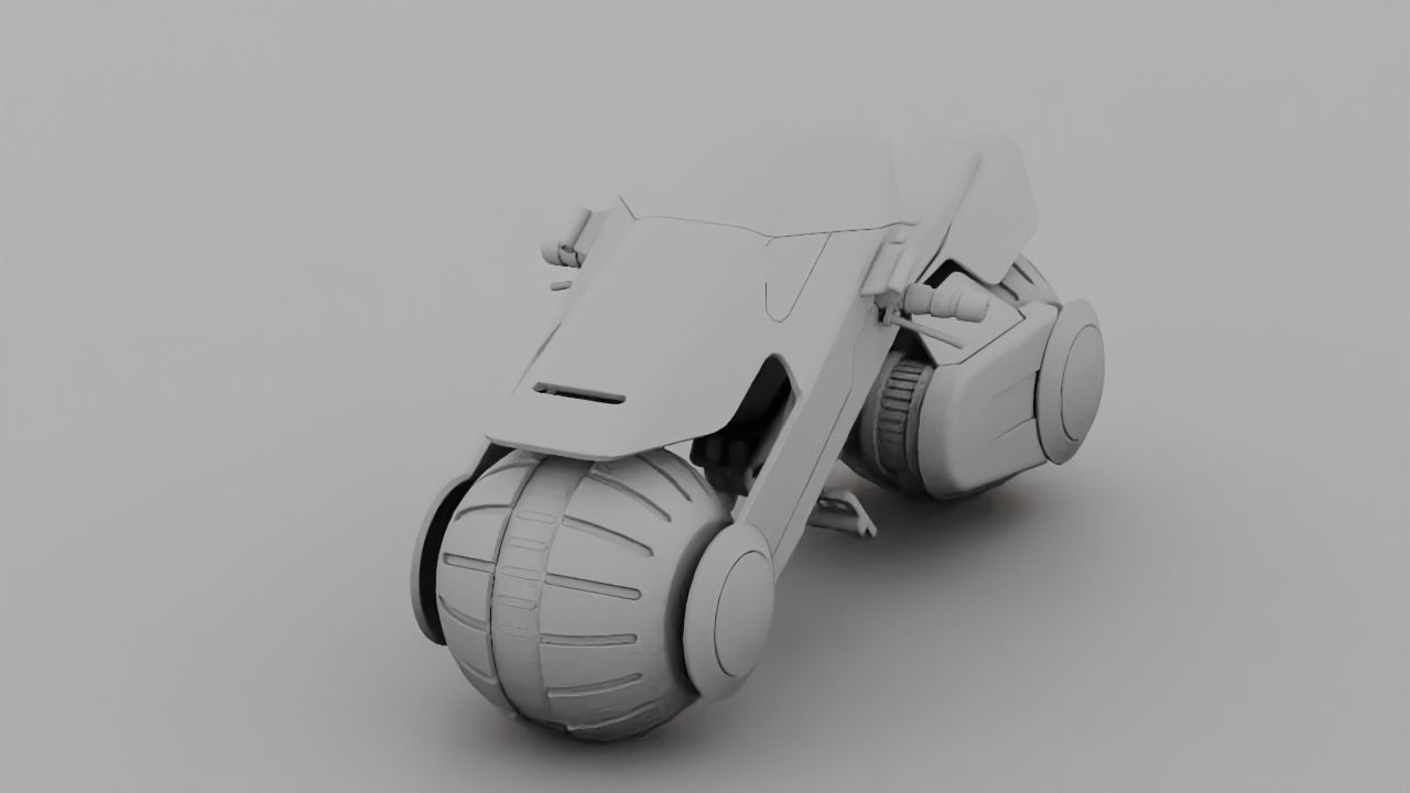 Futuristic Scouter rigged 3D model rigged | CGTrader