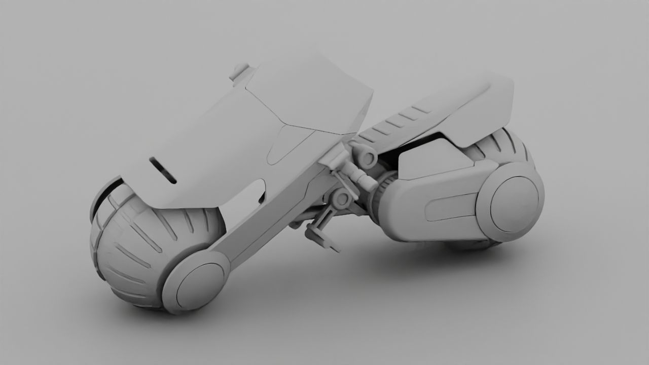 Futuristic Scouter rigged 3D model rigged | CGTrader