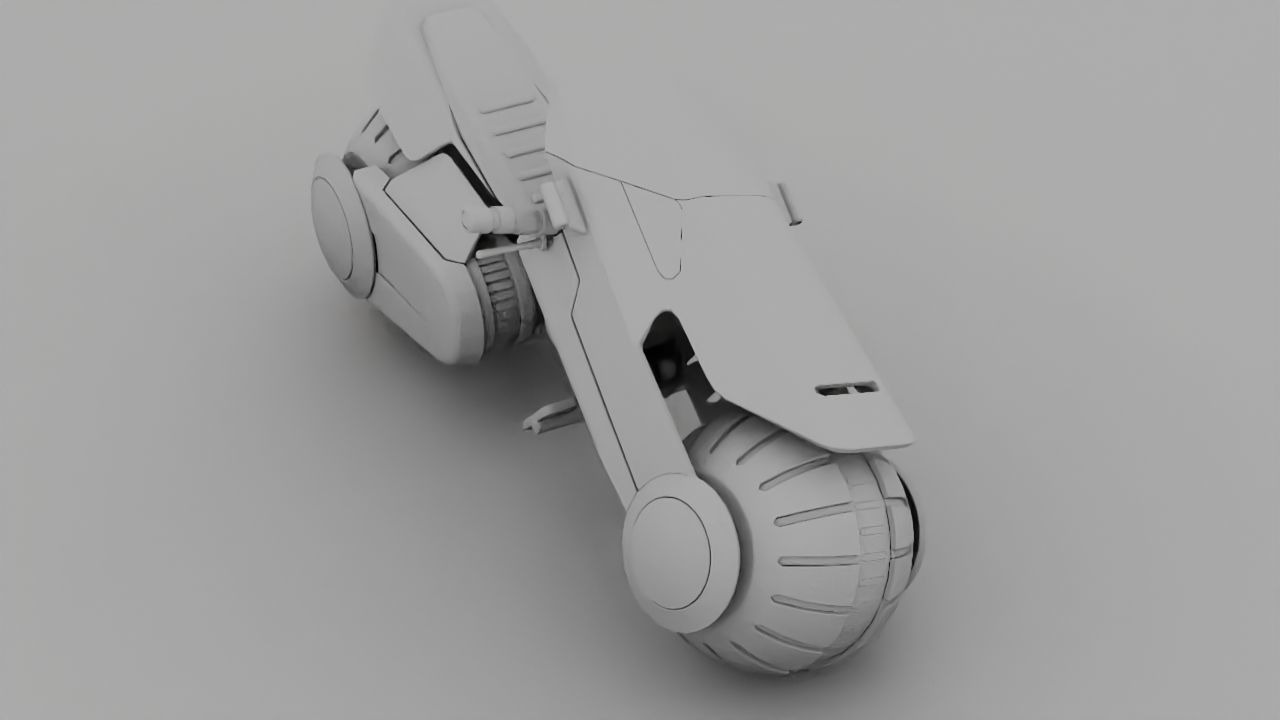 Futuristic Scouter rigged 3D model rigged | CGTrader