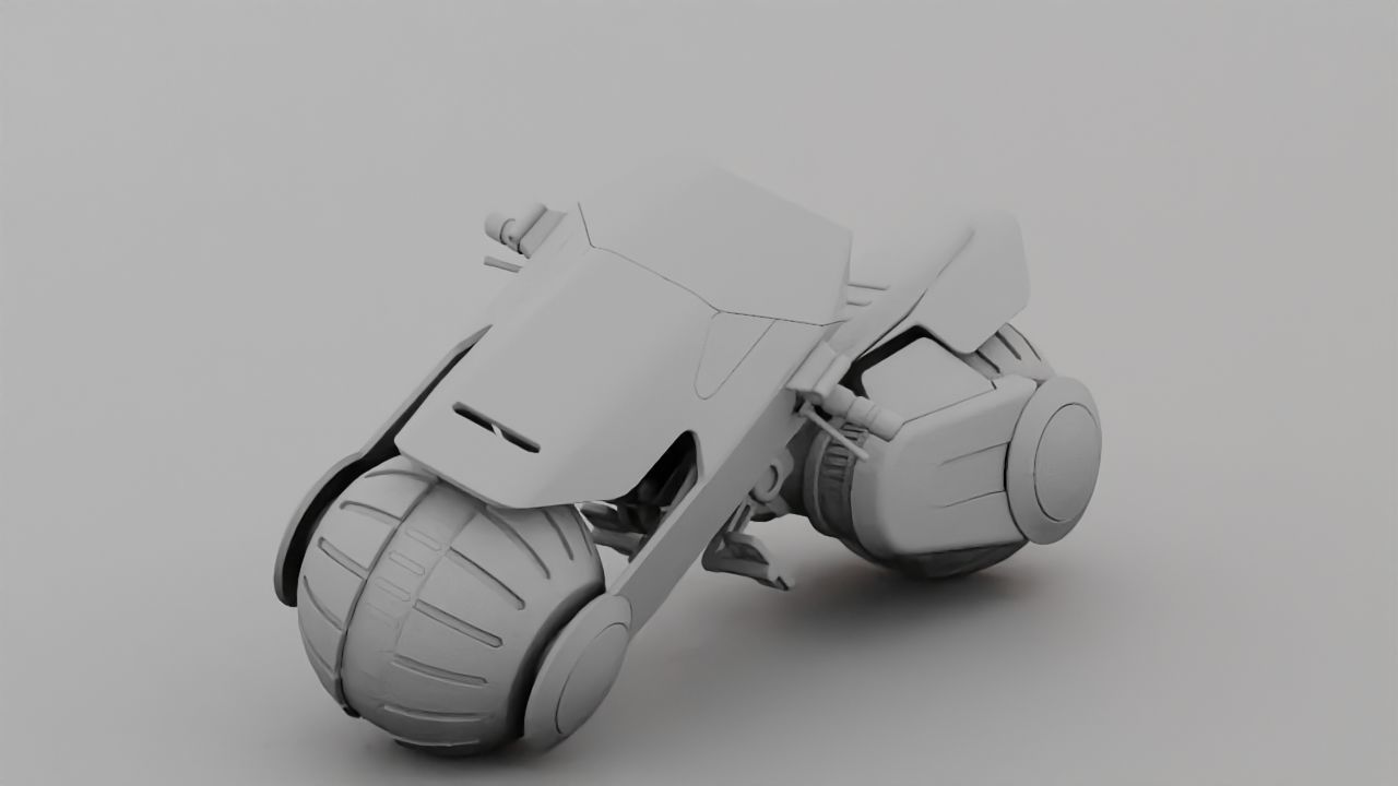 Futuristic Scouter rigged 3D model rigged | CGTrader