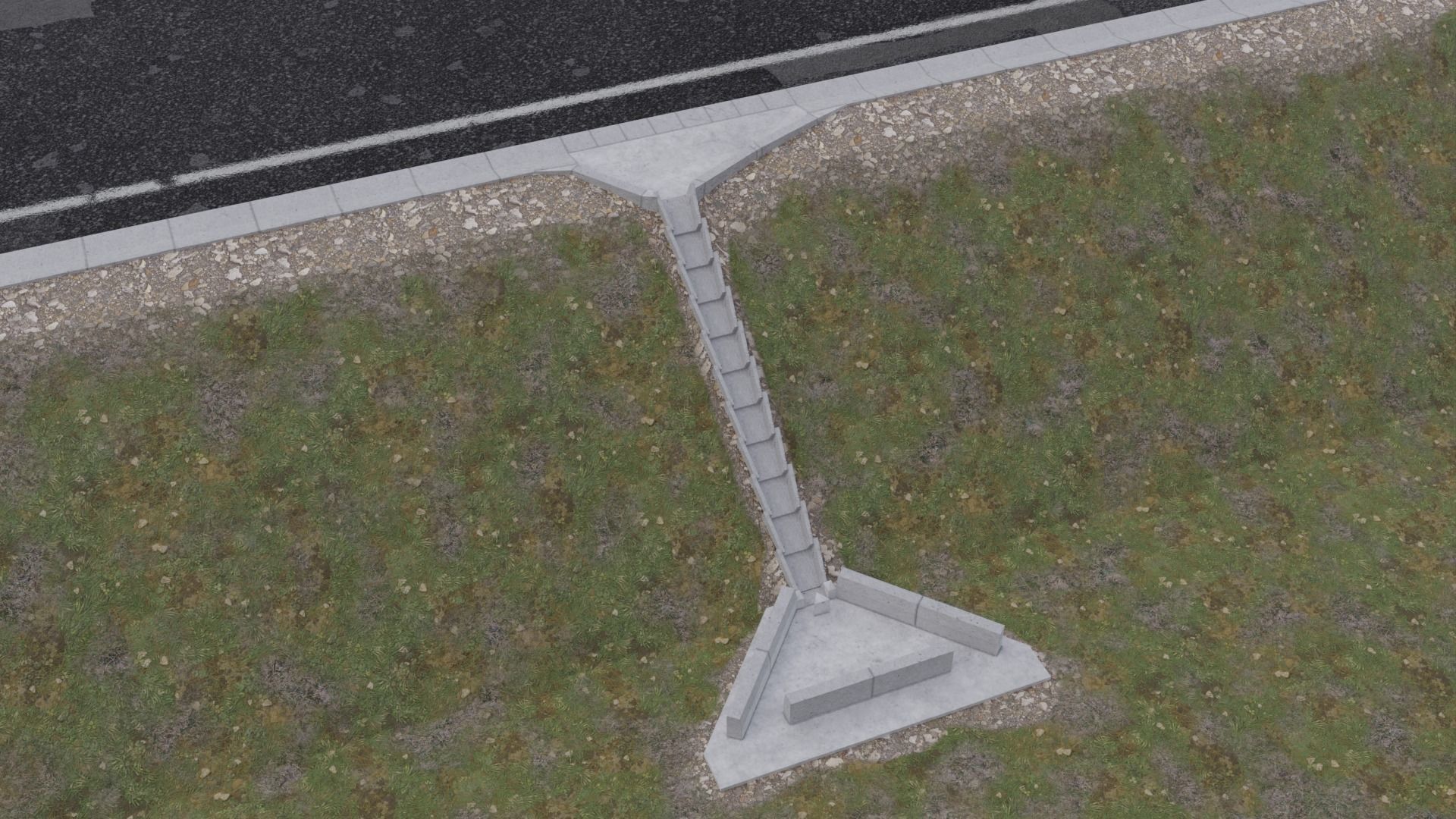 3D model Road Stepped spillway set VR / AR / low-poly | CGTrader