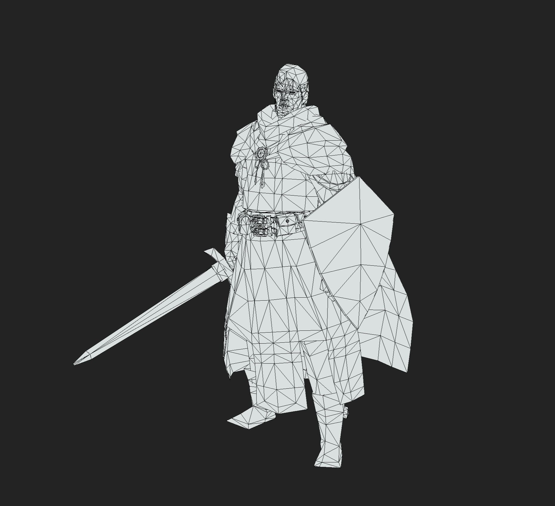 3D model Classic RPG Style 01 Auther Warrior Archer Swordman VR / AR ...