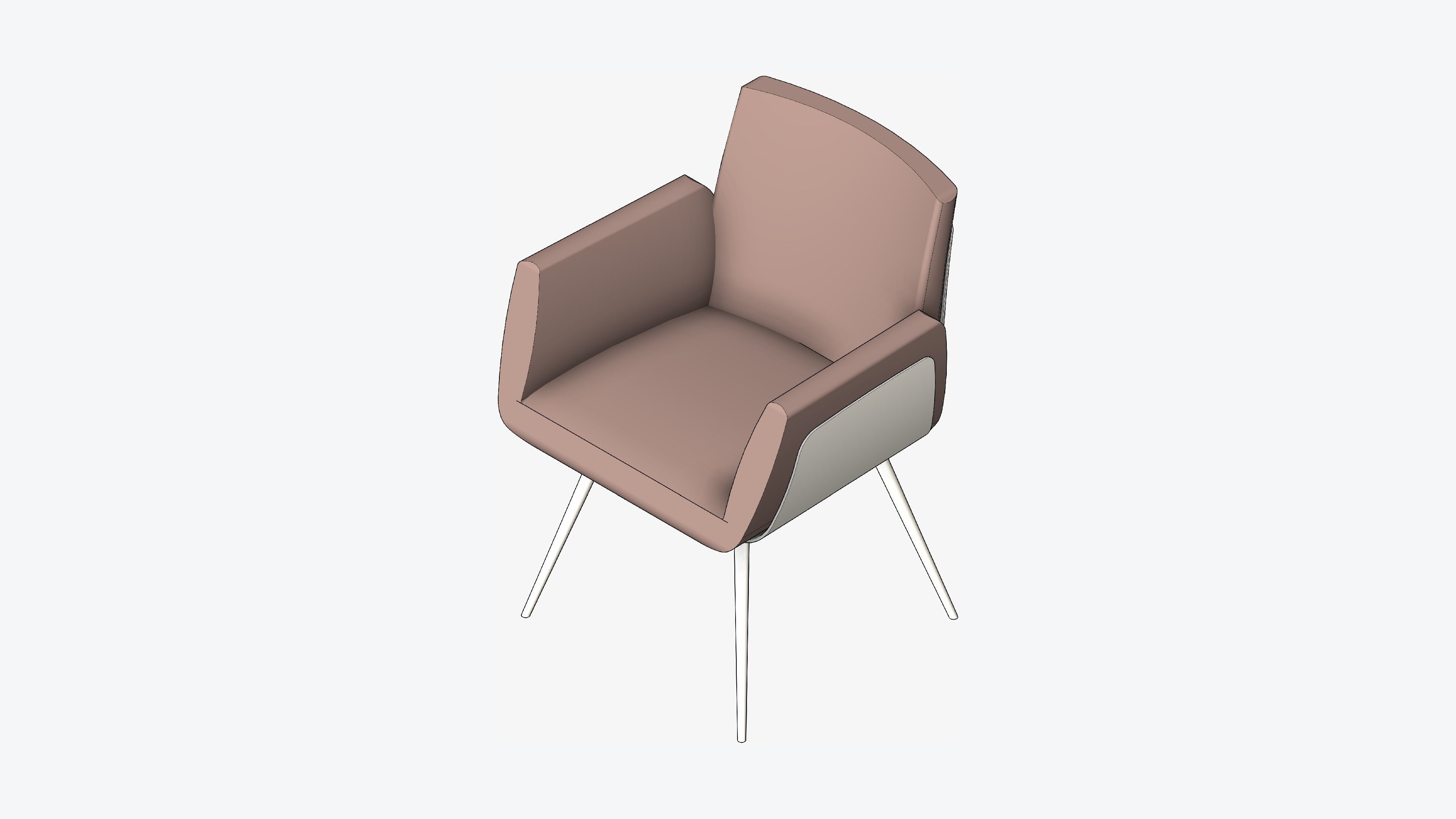 3D model Furniture - Chair - Contemporary - Metal Tube Frame VR / AR ...