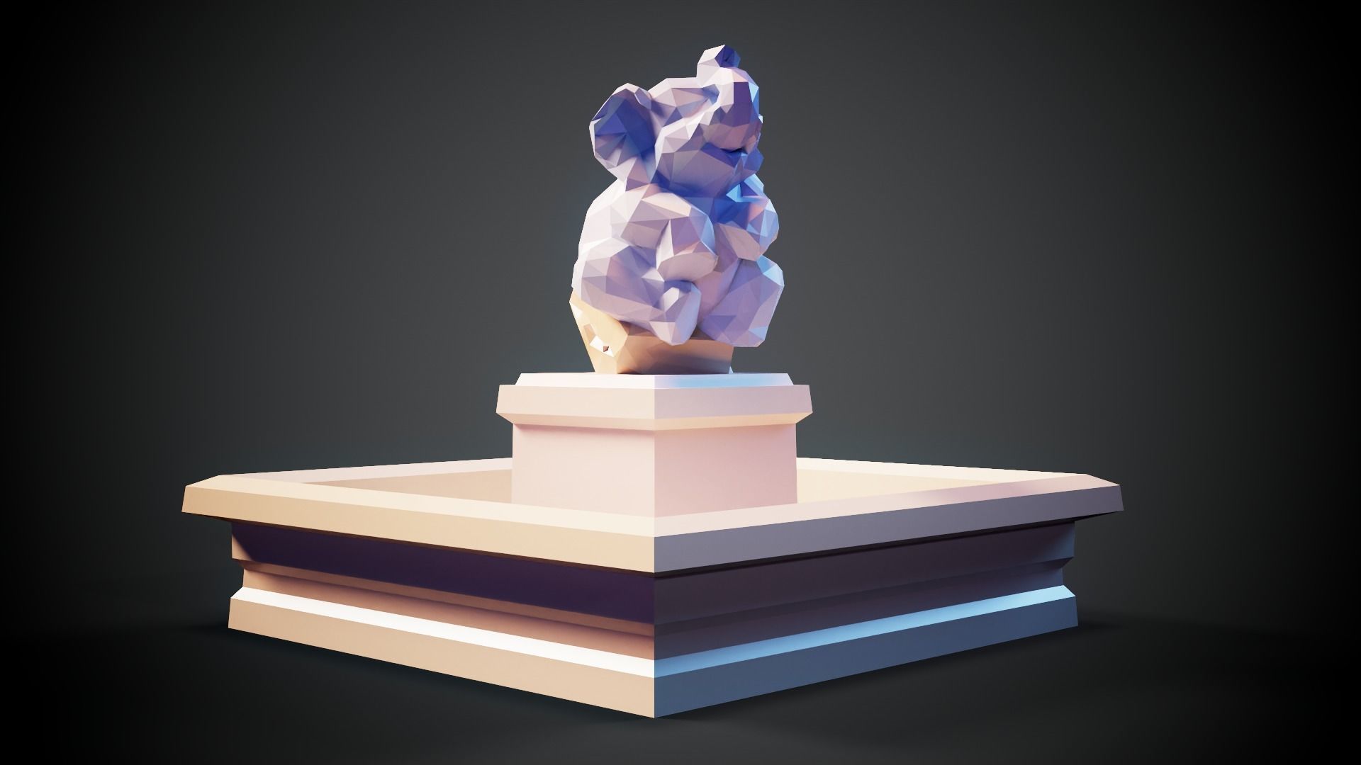 3D model Low poly stylized environment pack da1 VR / AR / low-poly ...