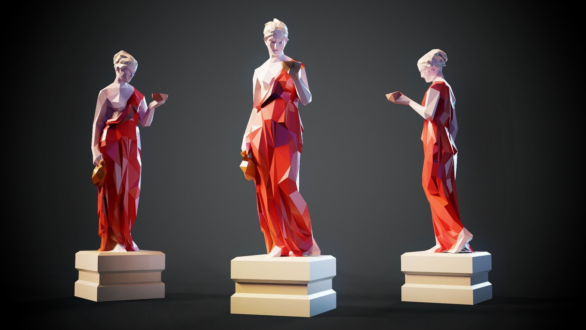 3D model Low poly stylized environment pack da1 VR / AR / low-poly ...