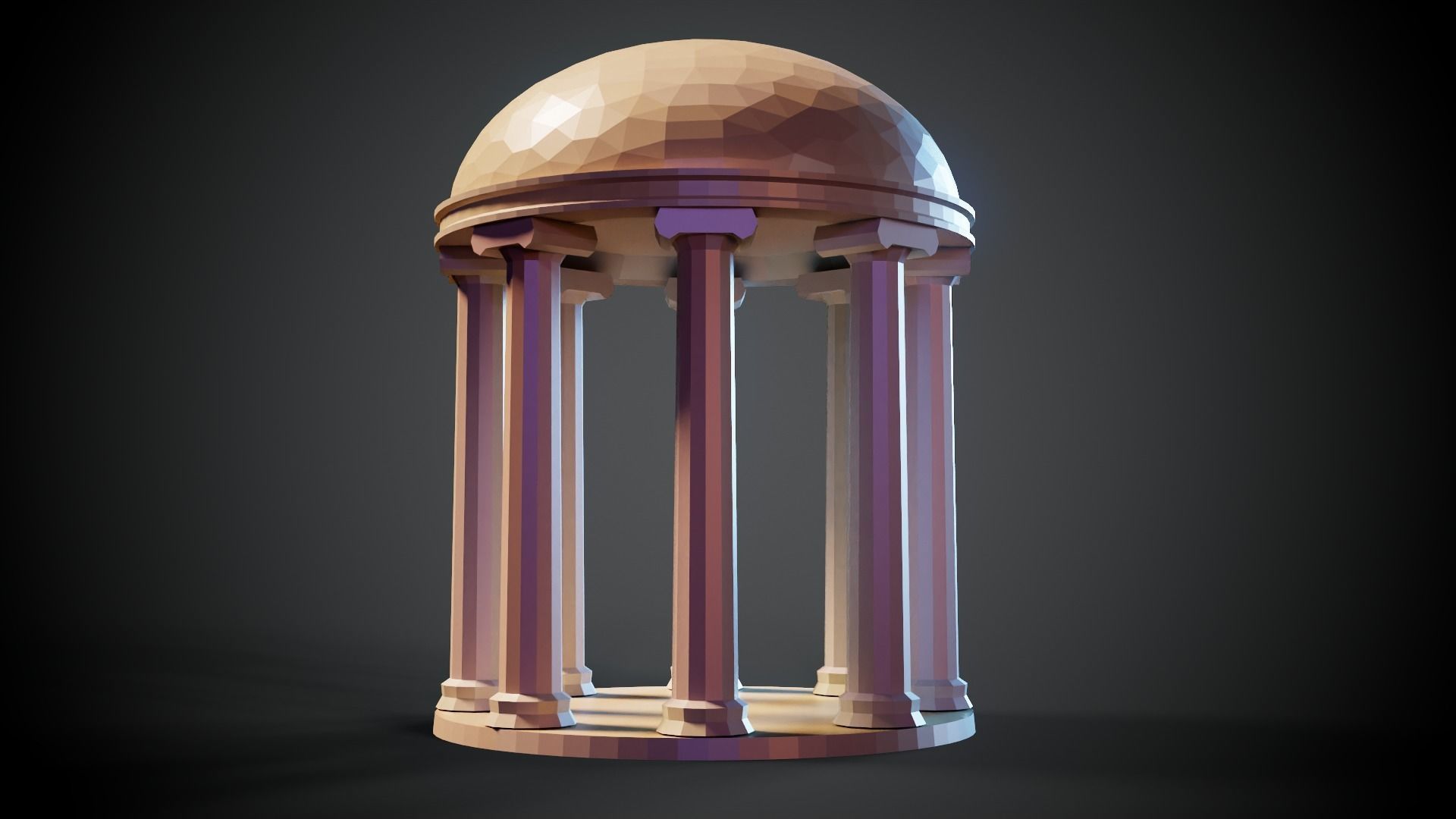 3D model Low poly stylized environment pack da1 VR / AR / low-poly ...