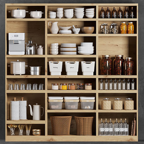 kitchen accessories037 pantry 3D model | CGTrader