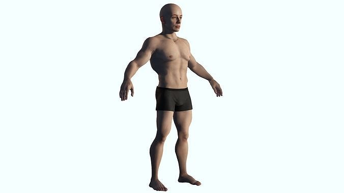 The body white man 3D model | CGTrader