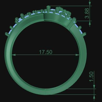 Arrow Solitaire Ring 366 3D model 3D printable | CGTrader