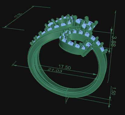 Arrow Solitaire Ring 366 3D model 3D printable | CGTrader