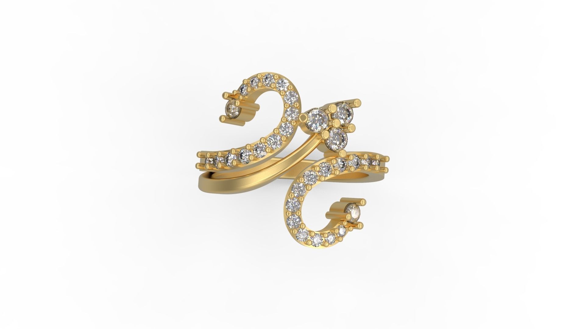 Arrow Solitaire Ring 366 3D model 3D printable | CGTrader