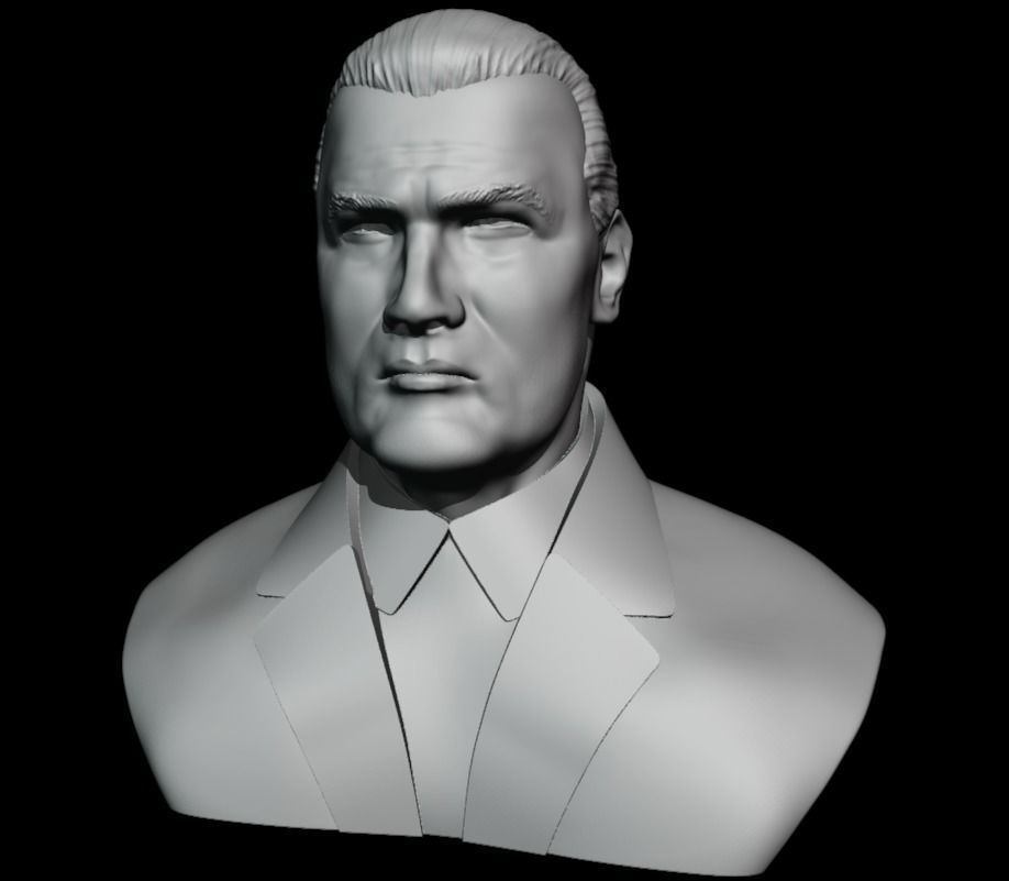 Steven Seagal Half Torso 3D model 3D printable | CGTrader