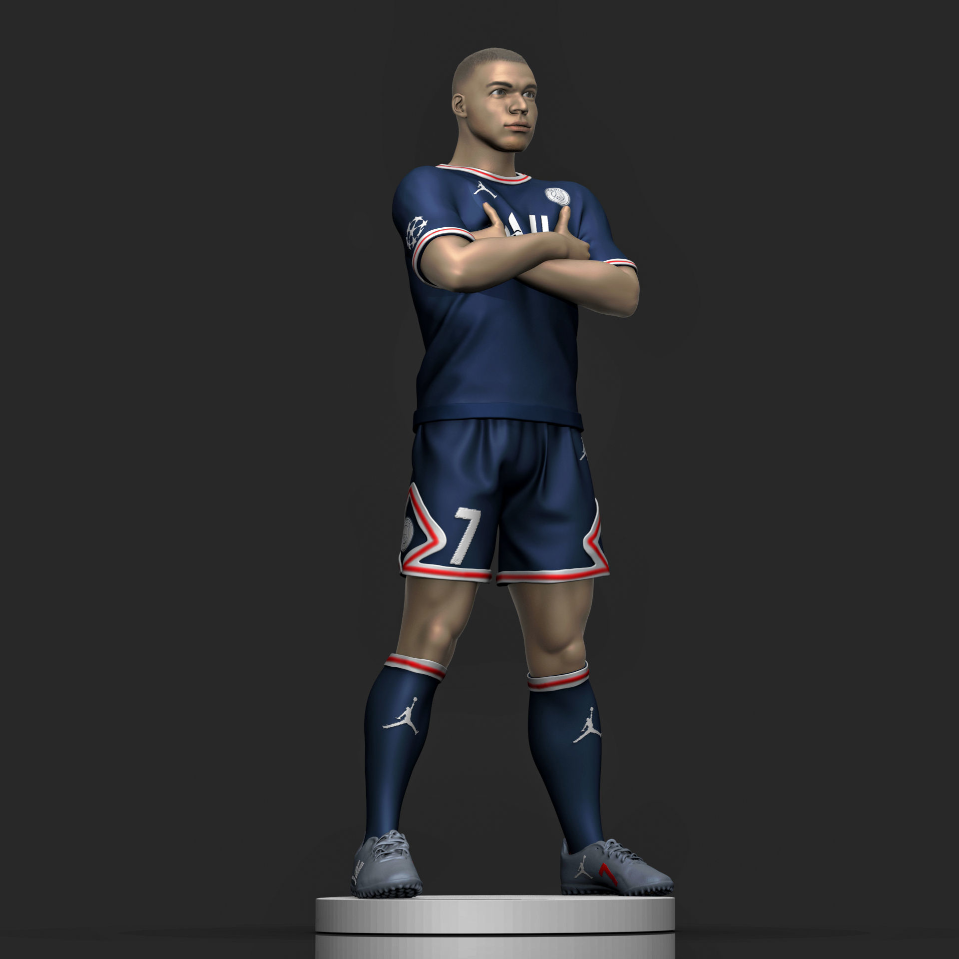 Kylian Mbappe 3D Printable 1 3D model 3D printable | CGTrader