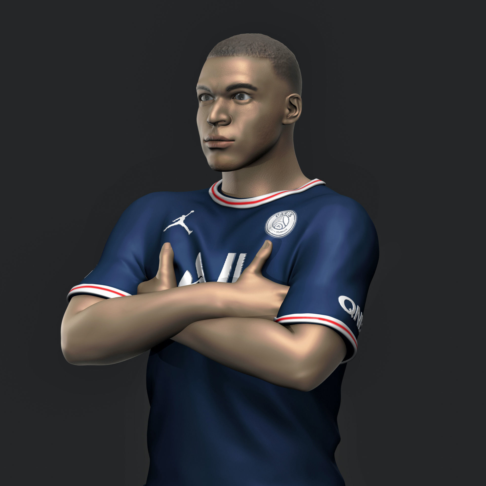 Kylian Mbappe 3D Printable 1 3D model 3D printable | CGTrader