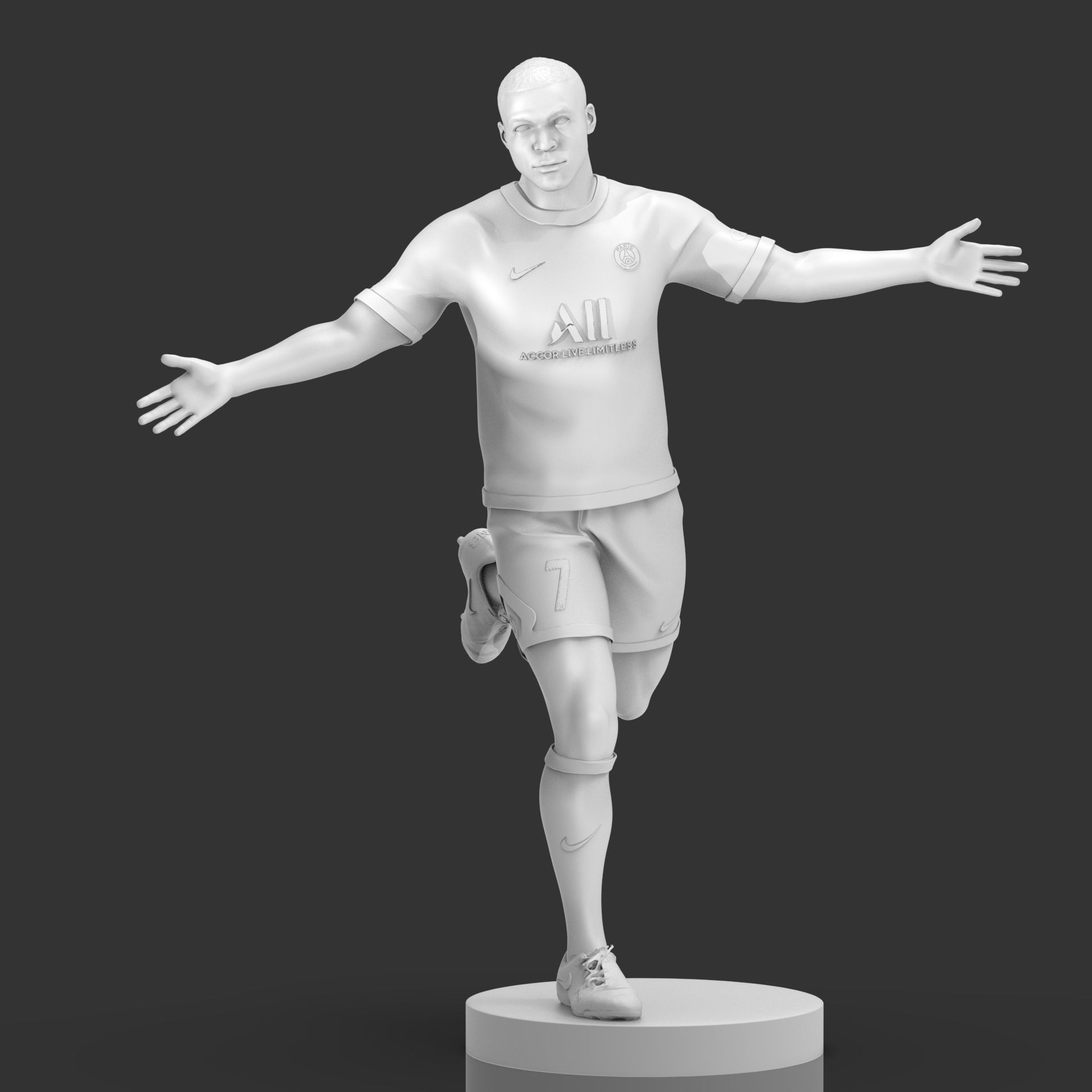 Kylian Mbappe 3D Printable 2 3D model 3D printable | CGTrader