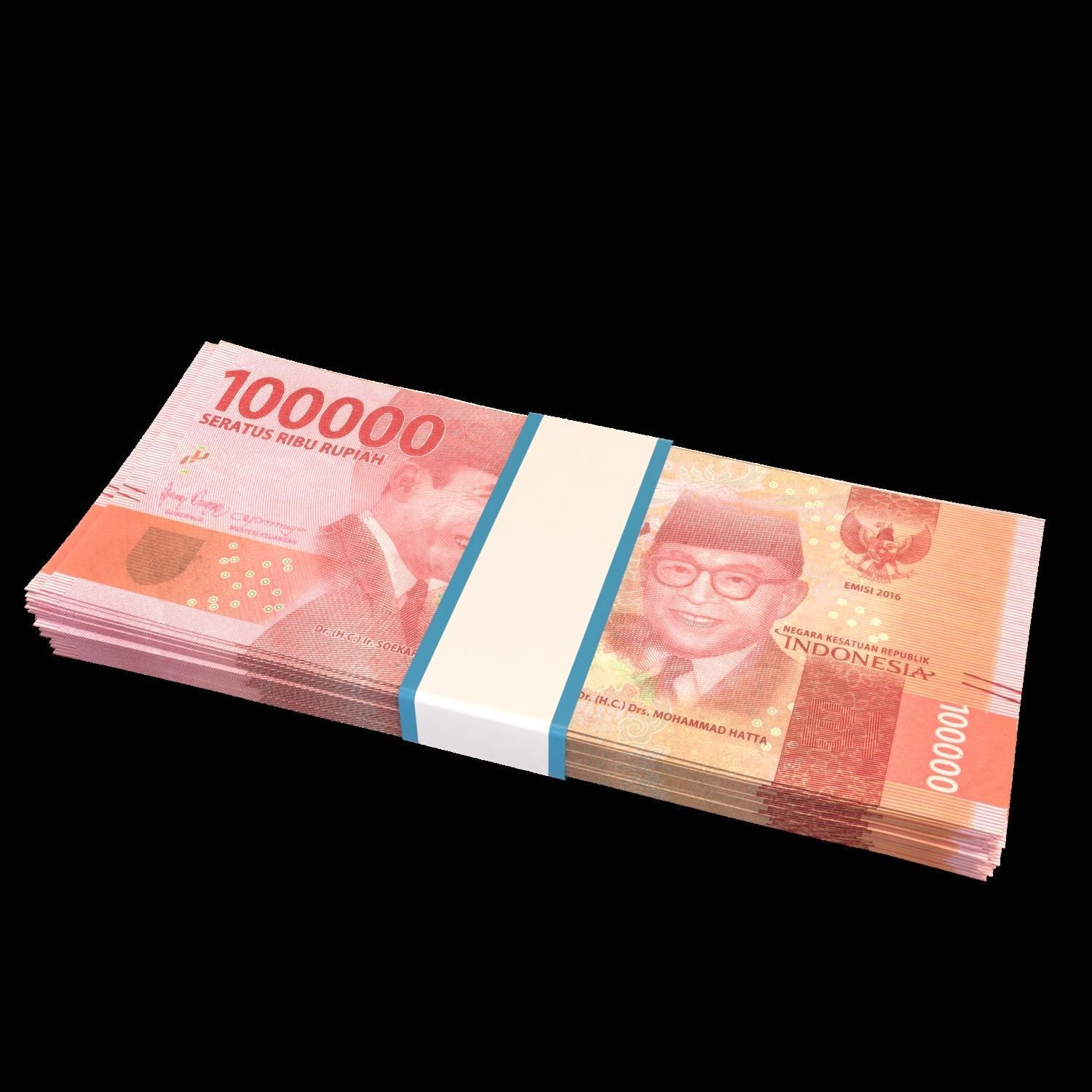 Rupiah Money Stack 3D model | CGTrader
