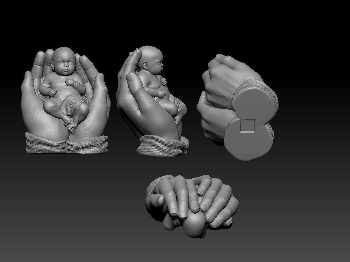 SLEEPING BABY 3D model 3D printable | CGTrader
