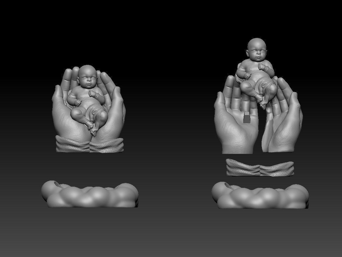 SLEEPING BABY 3D model 3D printable | CGTrader