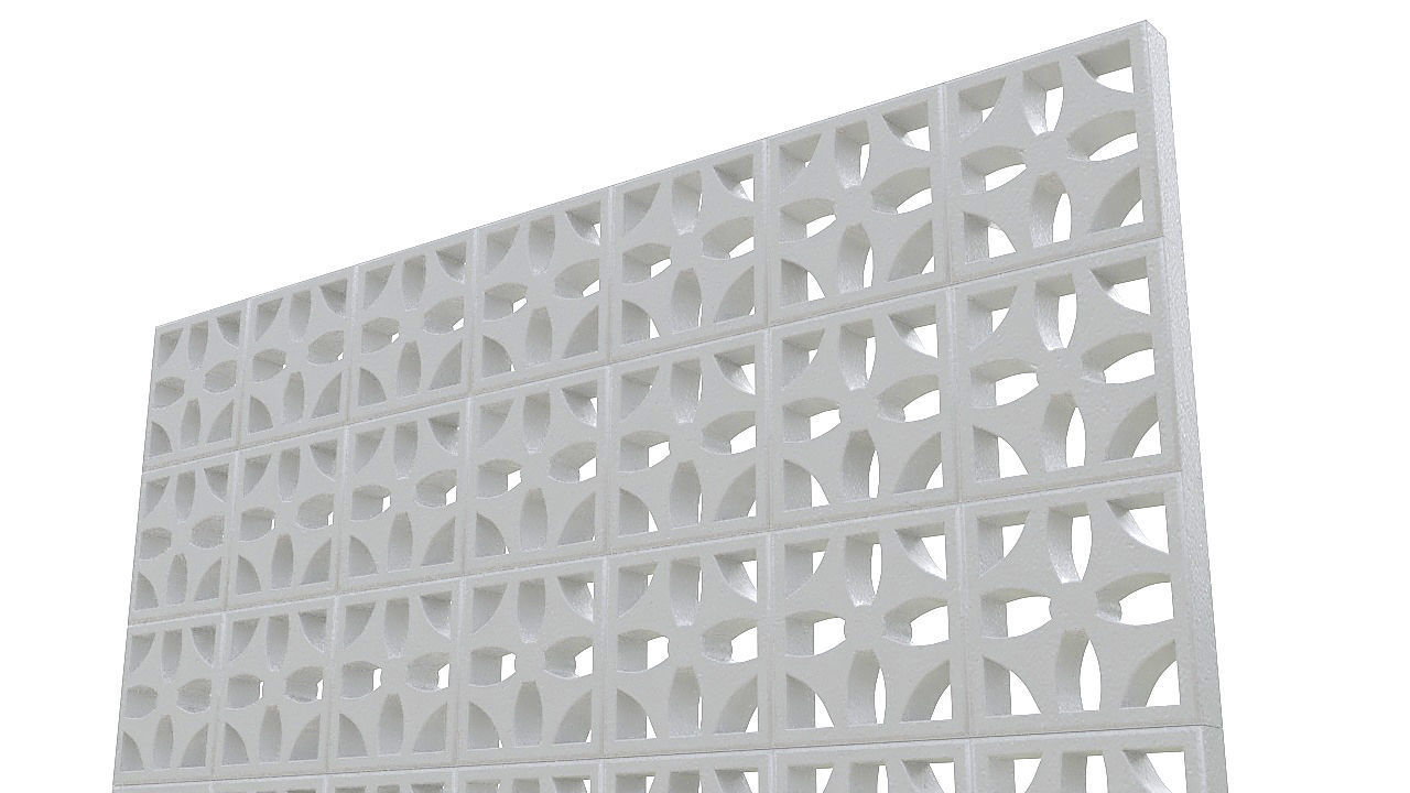 Concrete latticework 3D model | CGTrader