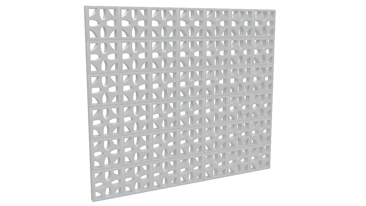 Concrete latticework 3D model | CGTrader