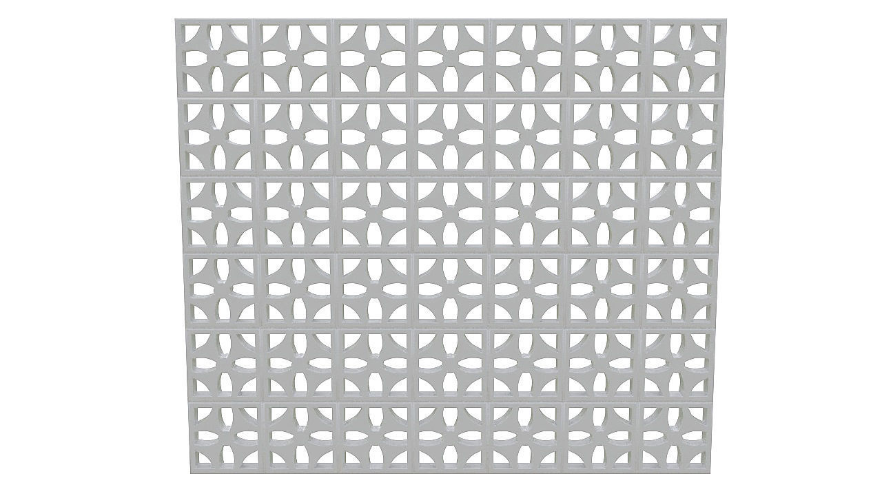 Concrete latticework 3D model | CGTrader