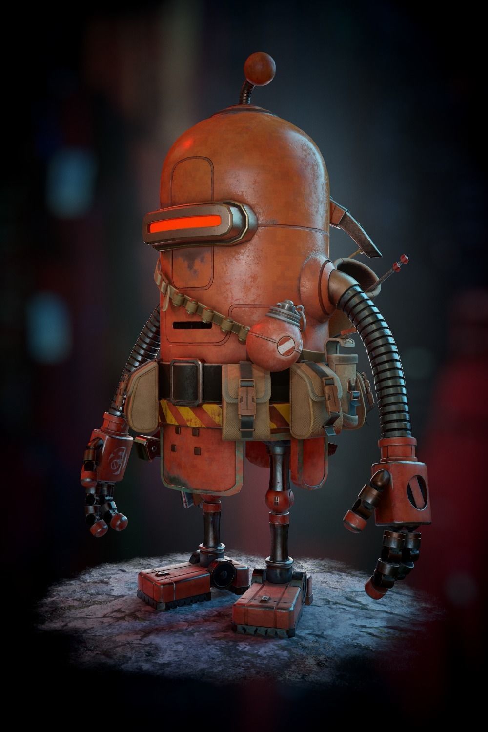 3D model Rusty The Robot VR / AR / low-poly | CGTrader