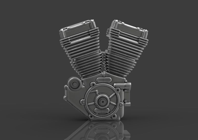 Harley motorcycle engine 3D model 3D printable | CGTrader