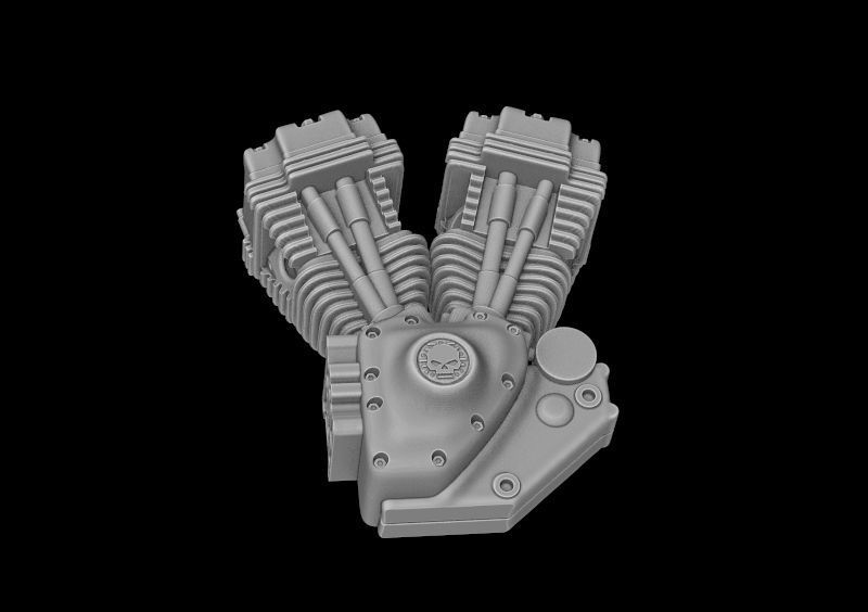 Harley motorcycle engine 3D model 3D printable | CGTrader