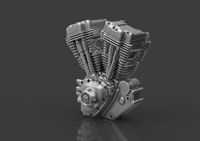 Harley motorcycle engine 3D model 3D printable | CGTrader