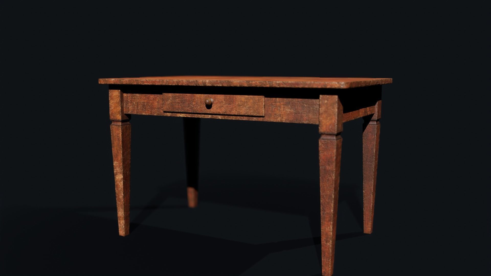 3D model Low Poly Wood Table - PBR Realistc - Game Ready VR / AR / low ...