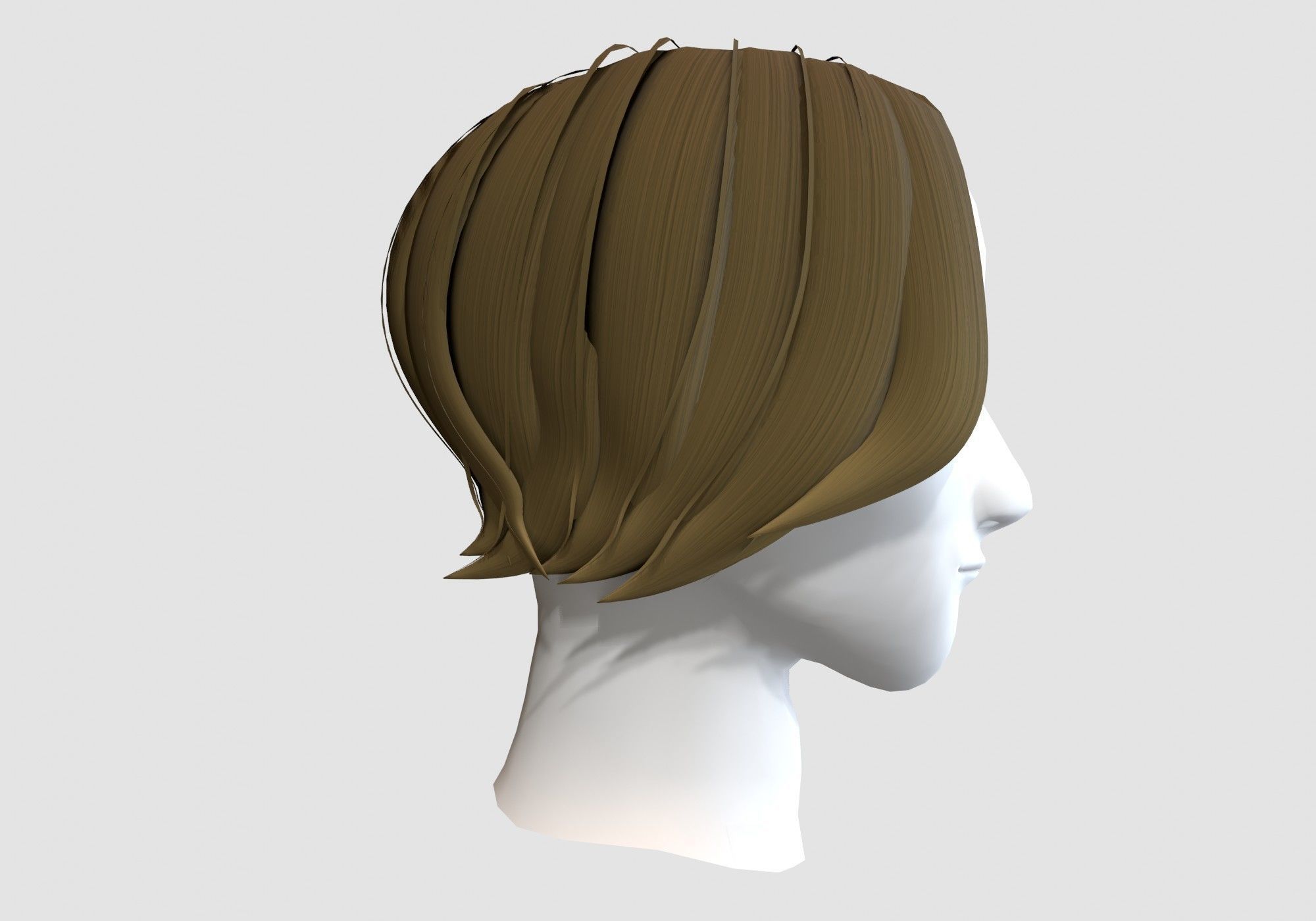 basic cartoon hairstyle 3D model | CGTrader