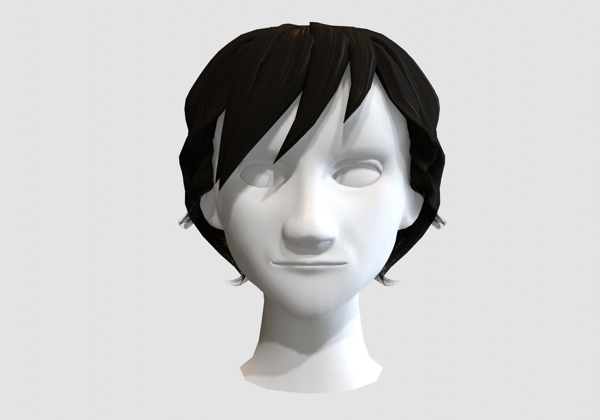 bangs cartoon hairstyle 3D model | CGTrader
