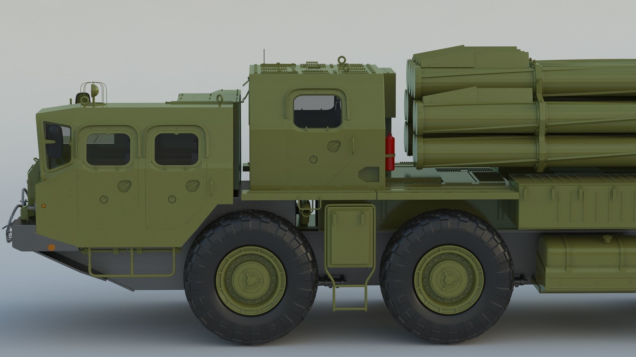 BM 30 Smerch Rocket Launcher Camouflage 3D model | CGTrader