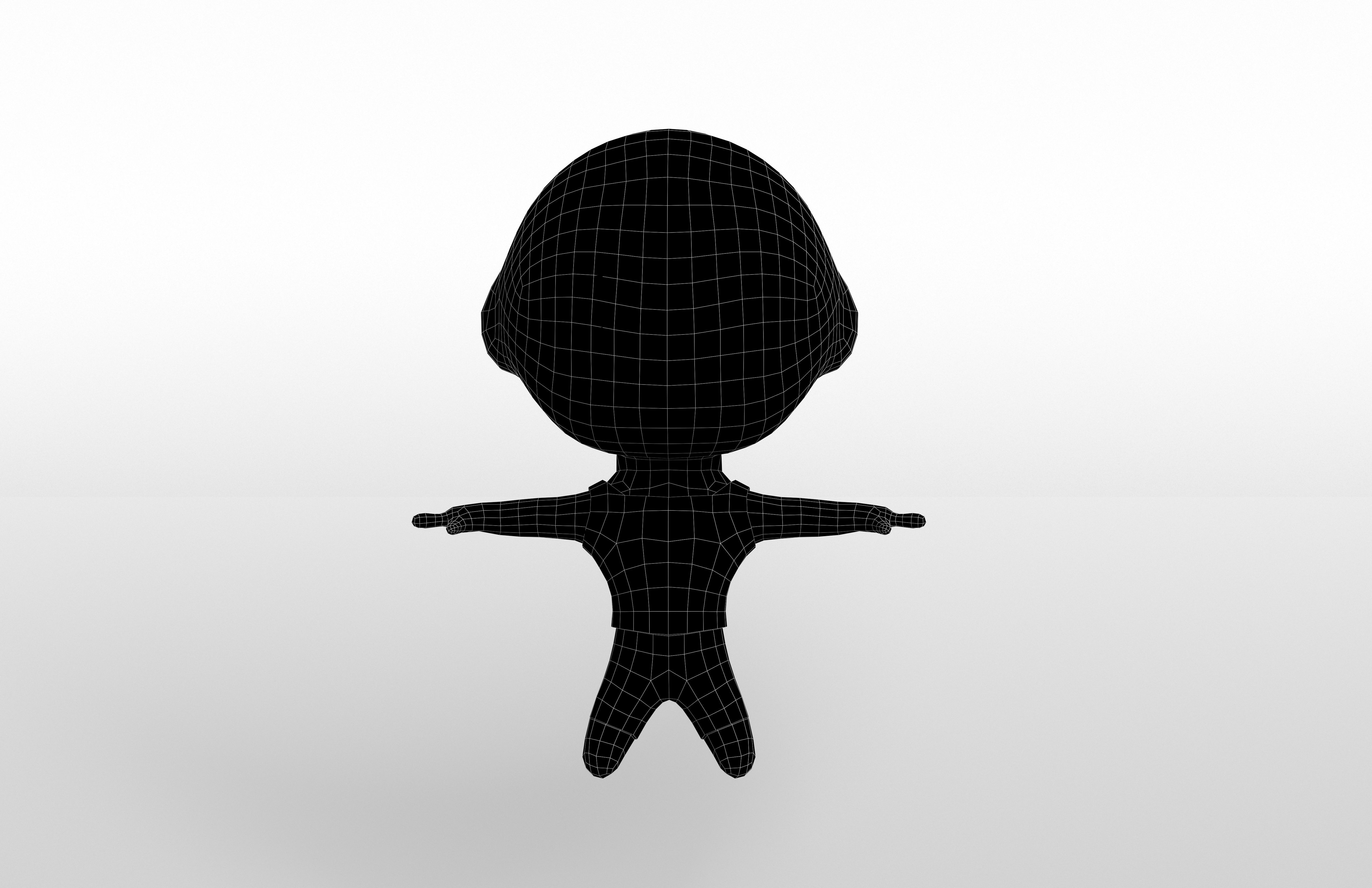 Cartoon Character Template free VR / AR / low-poly 3D model | CGTrader