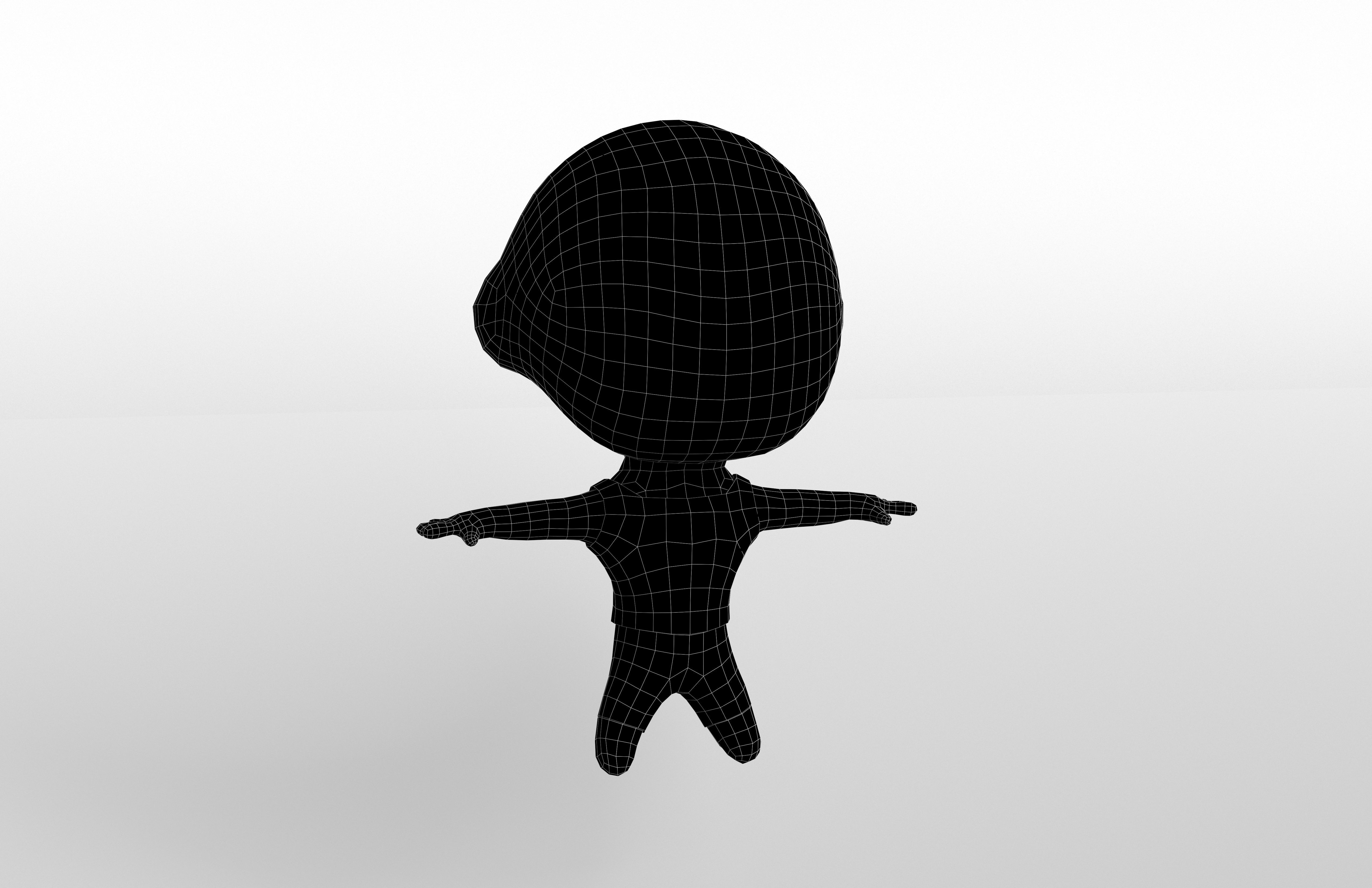 Cartoon Character Template free VR / AR / low-poly 3D model | CGTrader