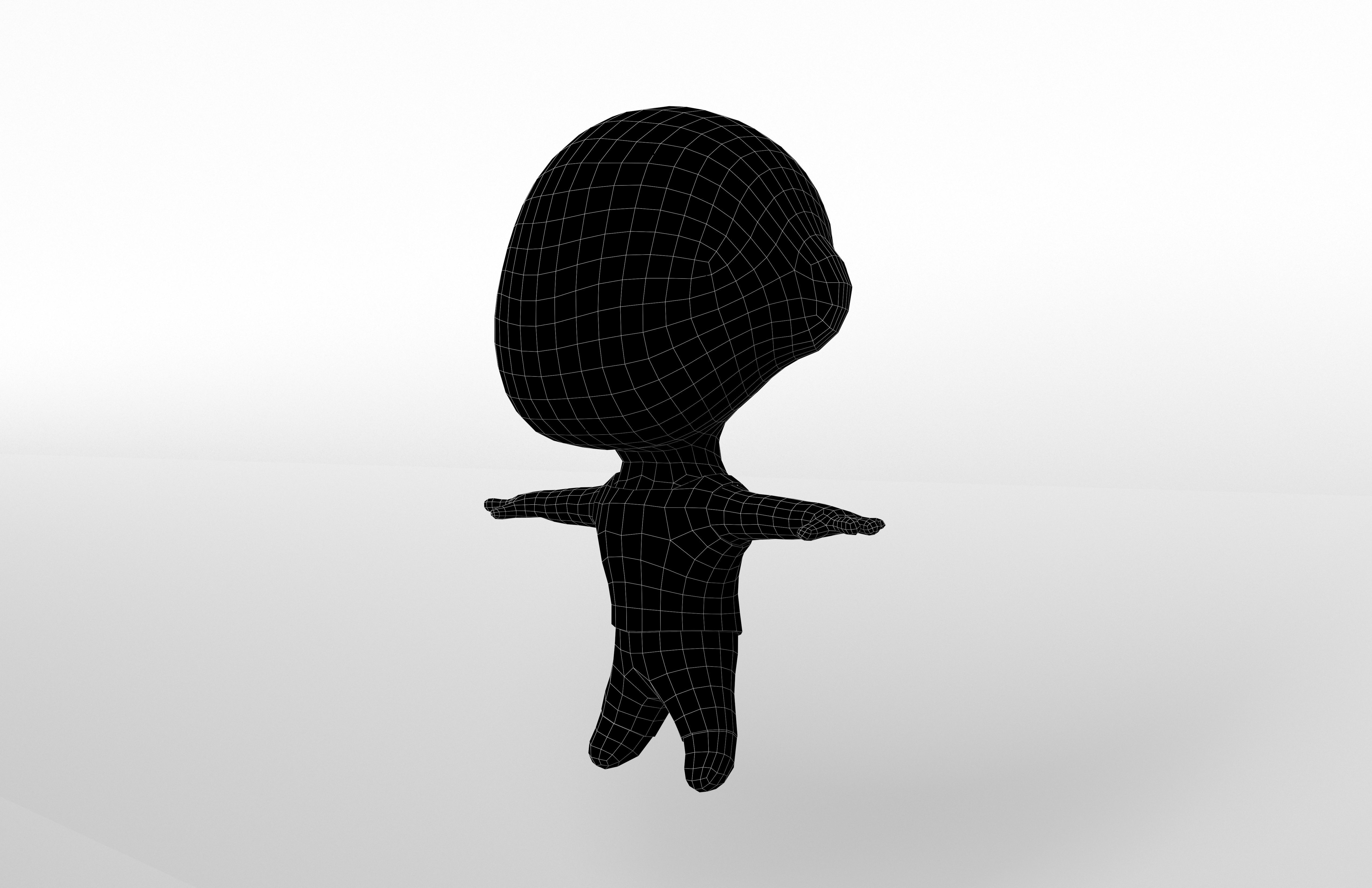 Cartoon Character Template free VR / AR / low-poly 3D model | CGTrader