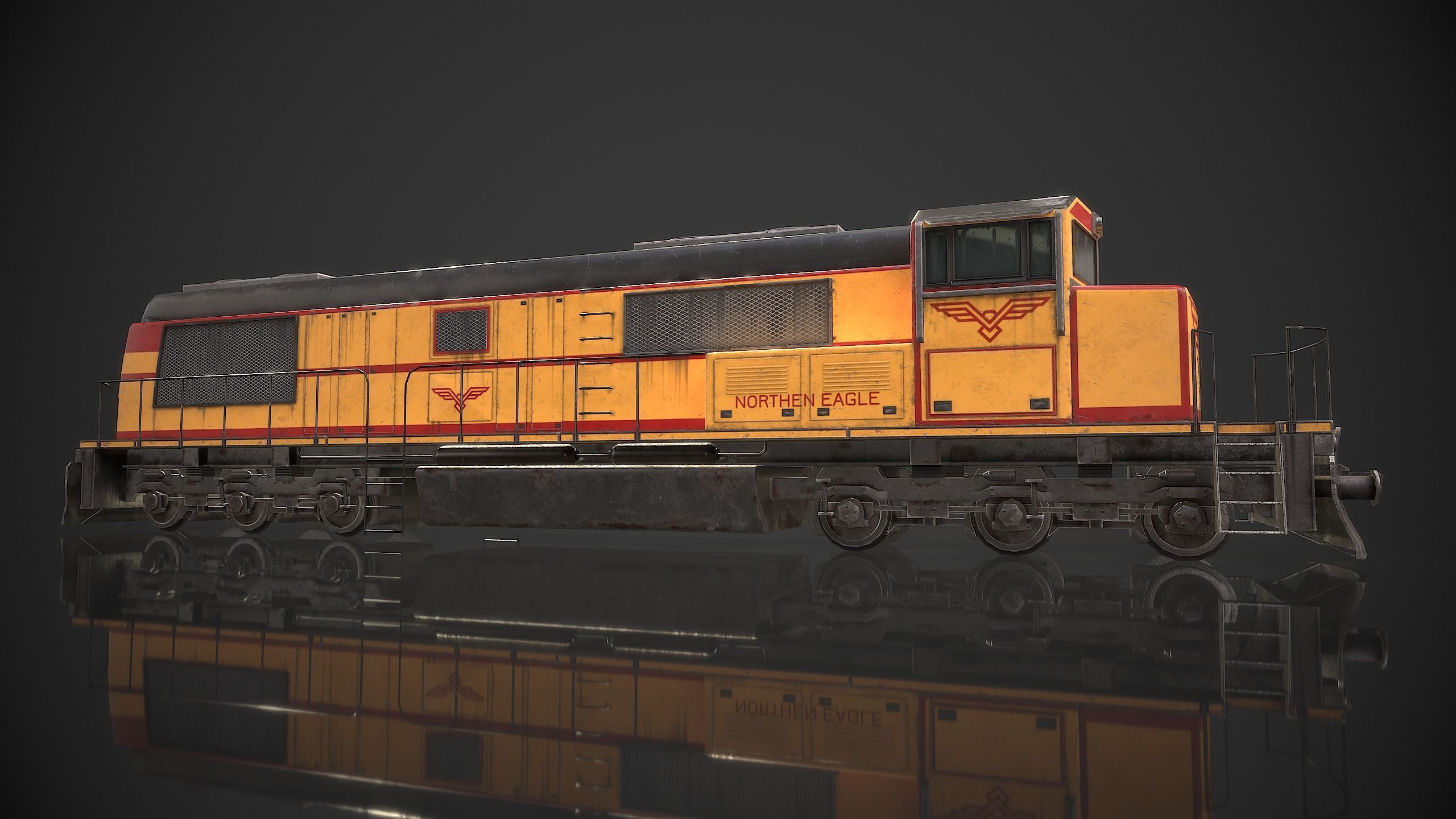 3D model American Locomotive videogame asset VR / AR / low-poly | CGTrader