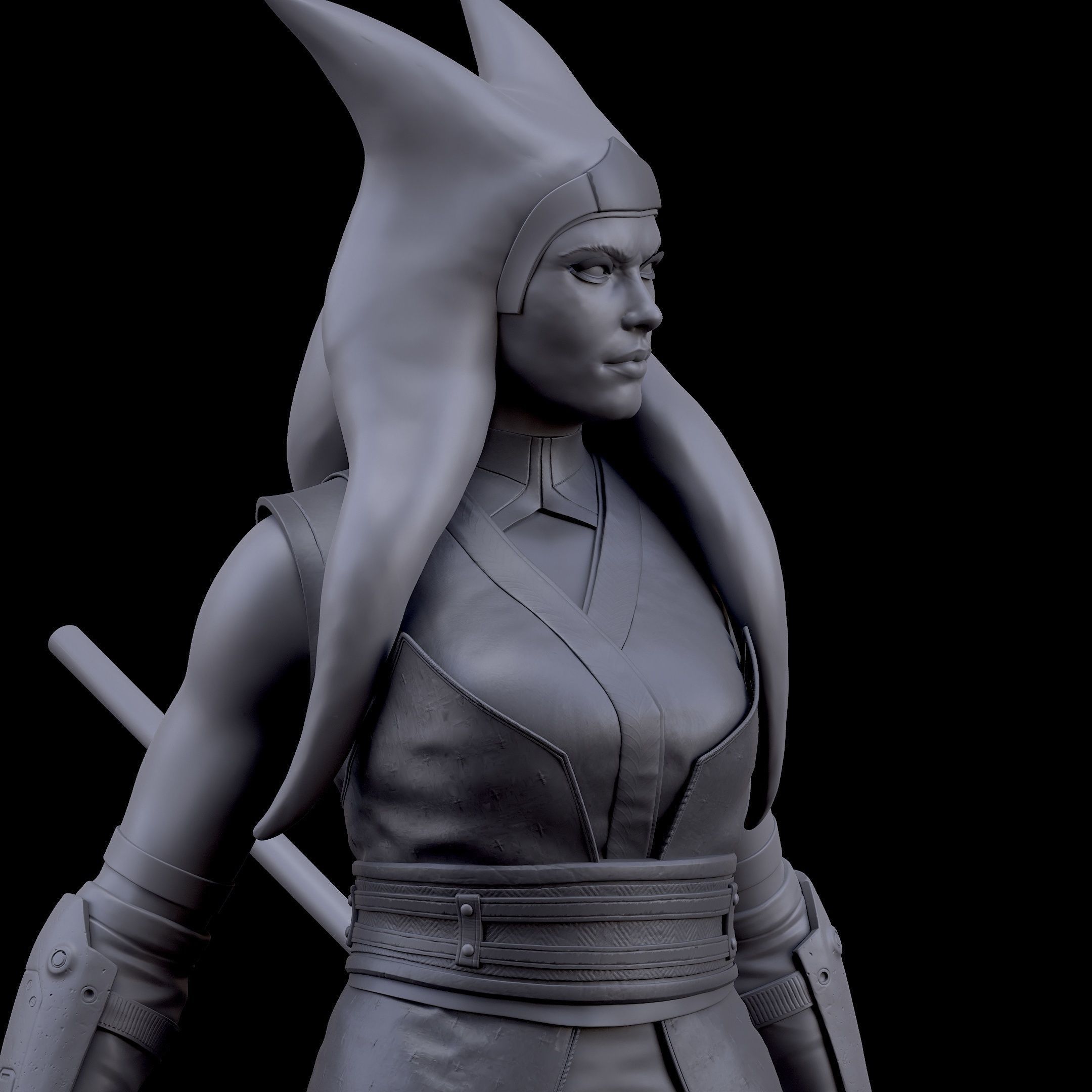 Togruta jedi Ahsoka Tano style 3D model 3D printable | CGTrader