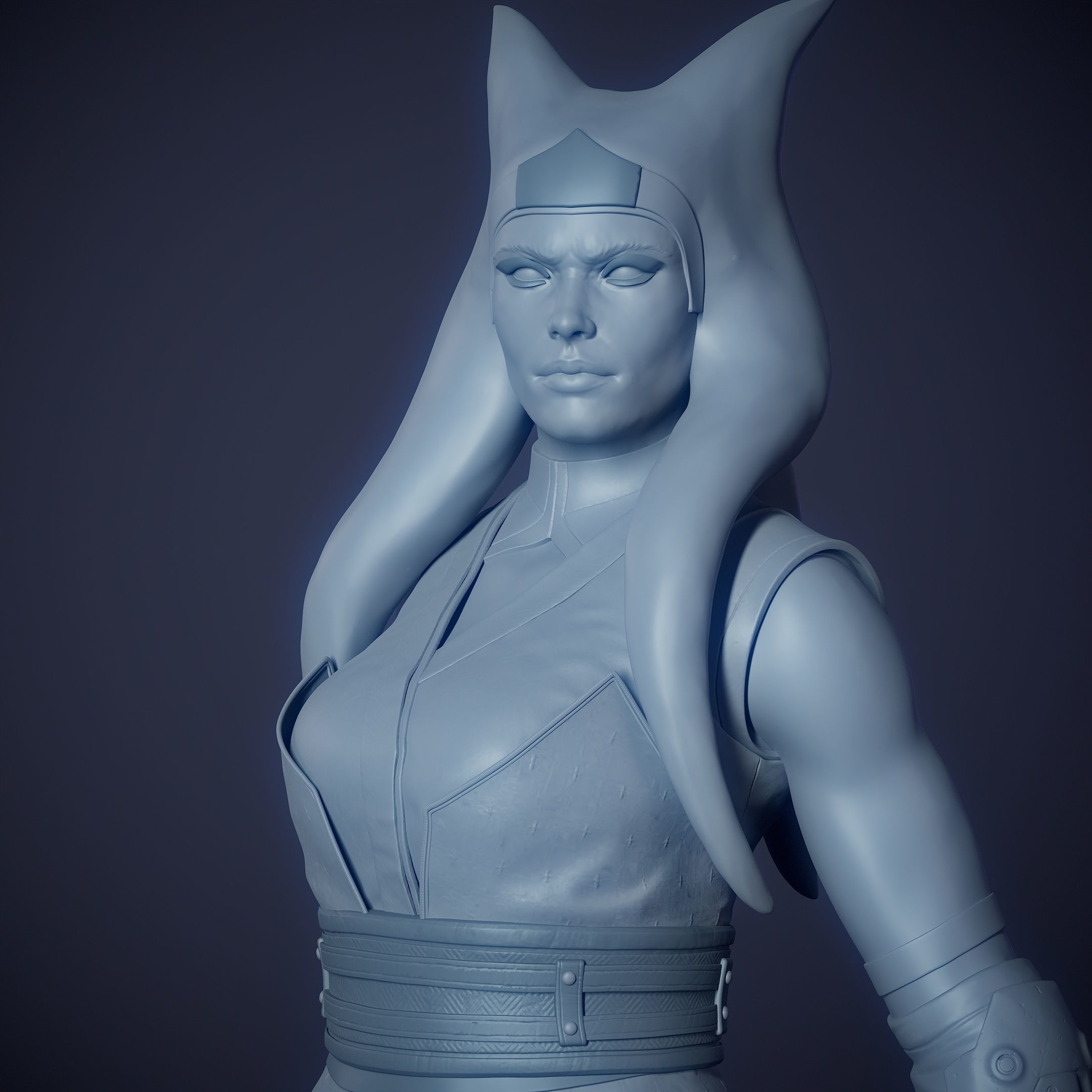 Togruta jedi Ahsoka Tano style 3D model 3D printable | CGTrader