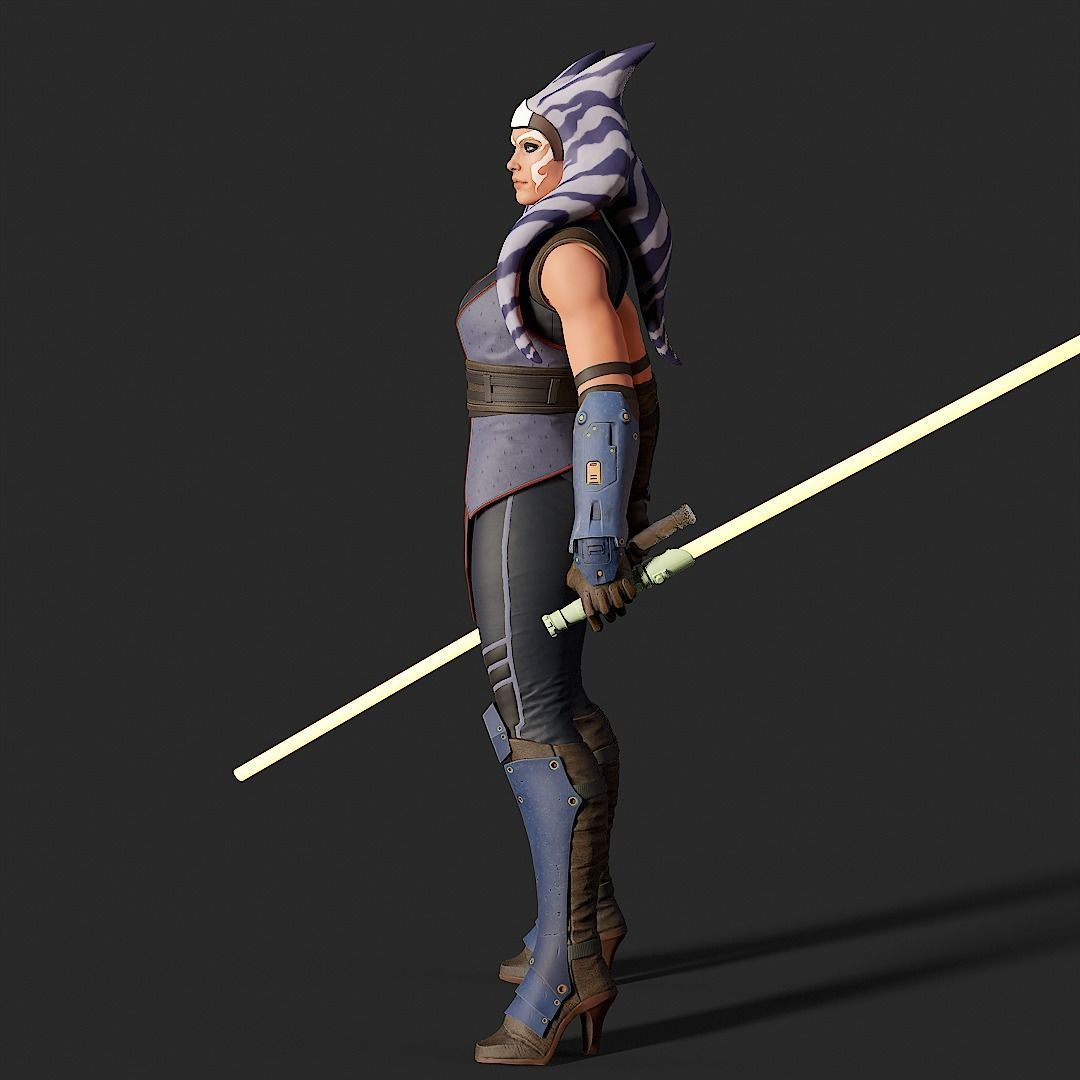 Togruta jedi Ahsoka Tano style 3D model 3D printable | CGTrader