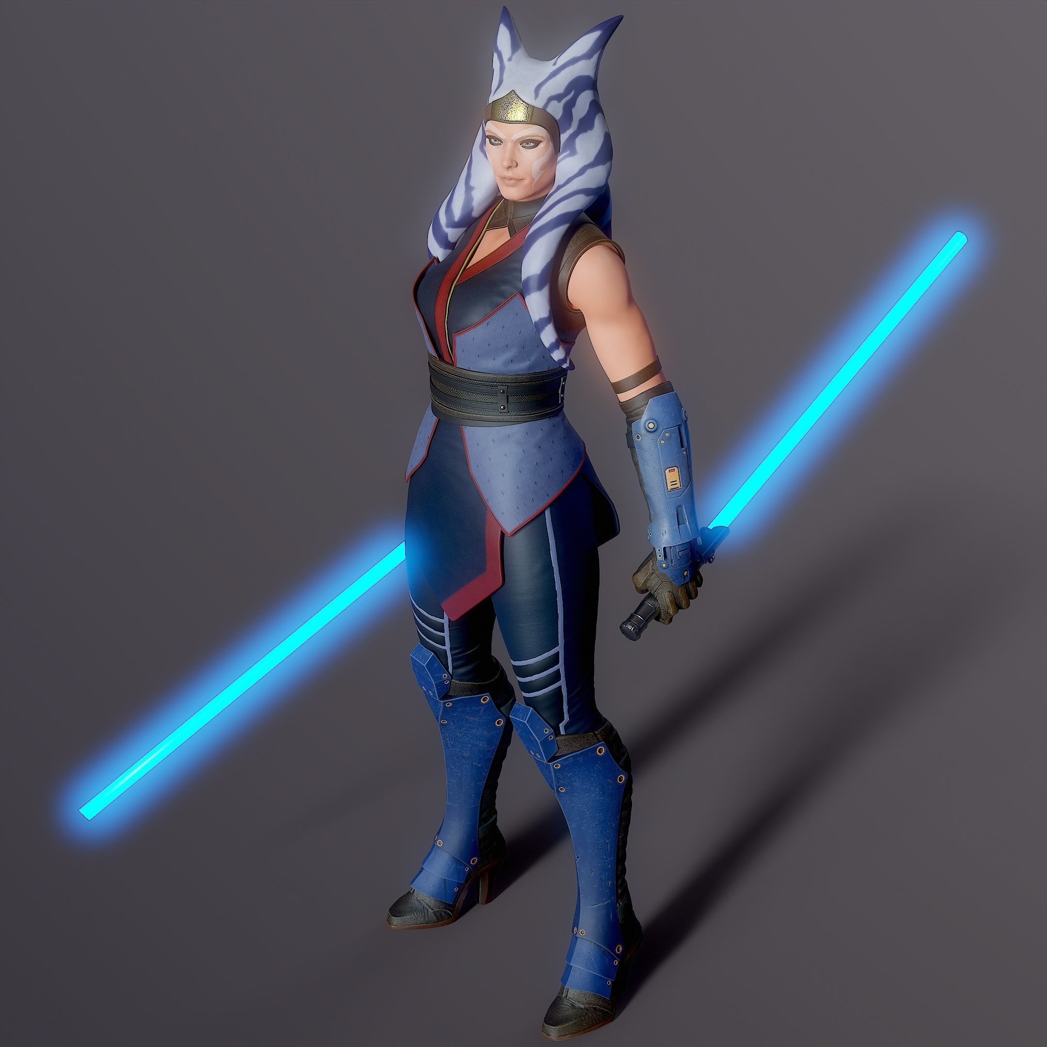 Togruta jedi Ahsoka Tano style 3D model 3D printable | CGTrader